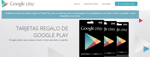 Llegan las tarjetas regalo de Google Play a España, ¿qué podemos ...
