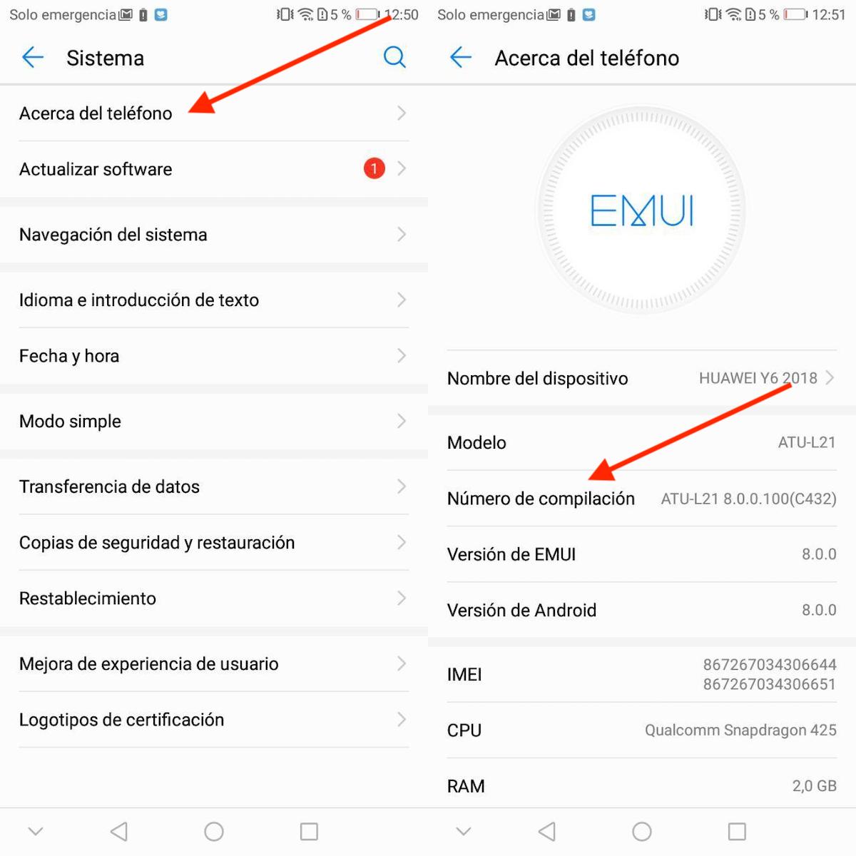 Formas de ingresar al menú escondido de Huawei