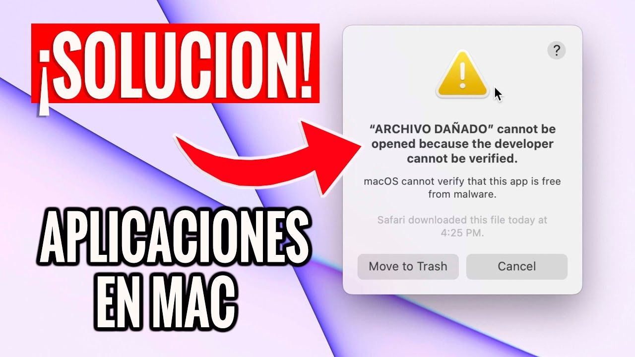 Solución: no se puede abrir porque el desarrollador no puede verificarse